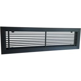 Grille linéaire porte-filtre aluminium laqué noir mat
